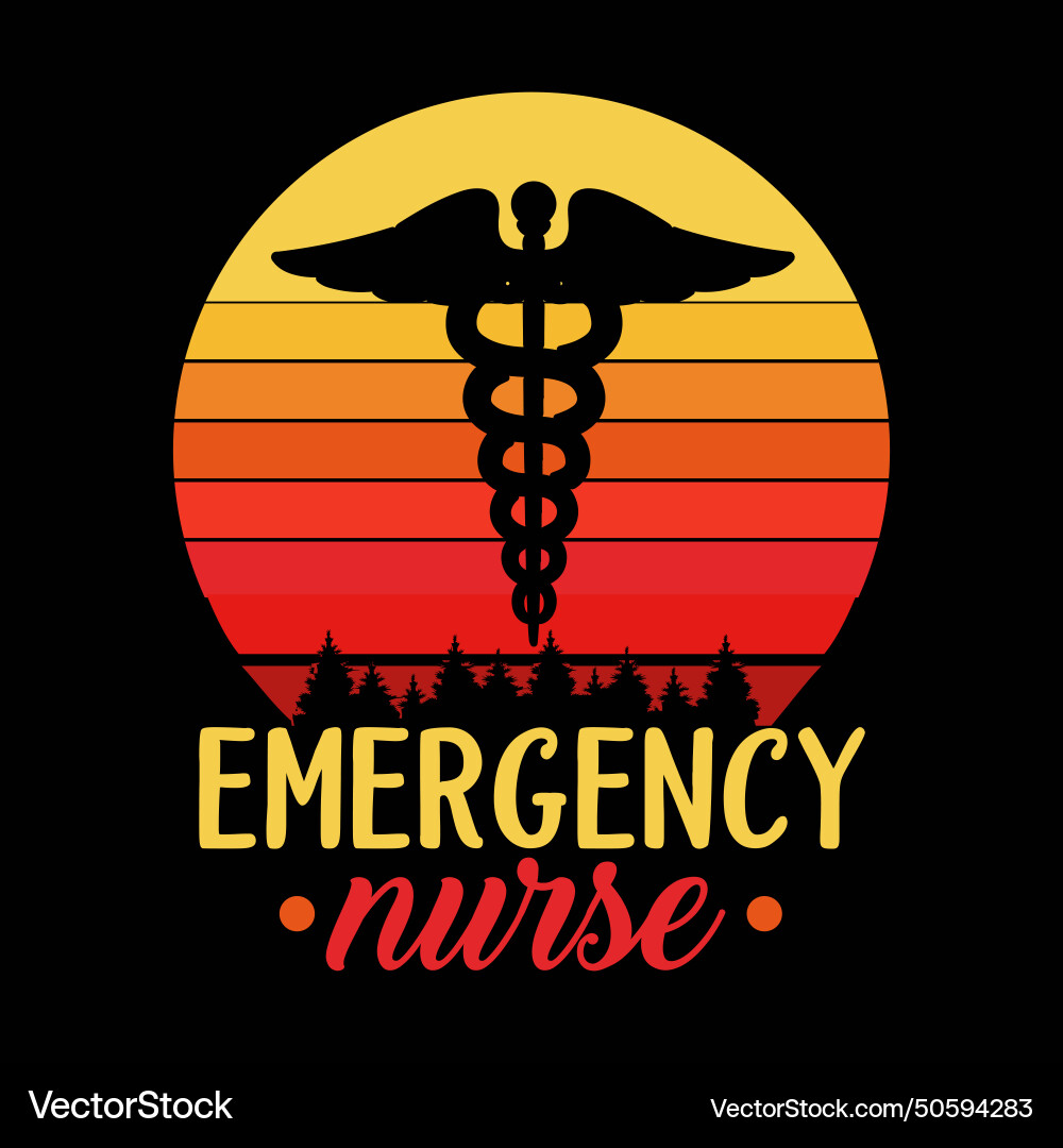 Emergency room nurse er Royalty Free Vector Image
