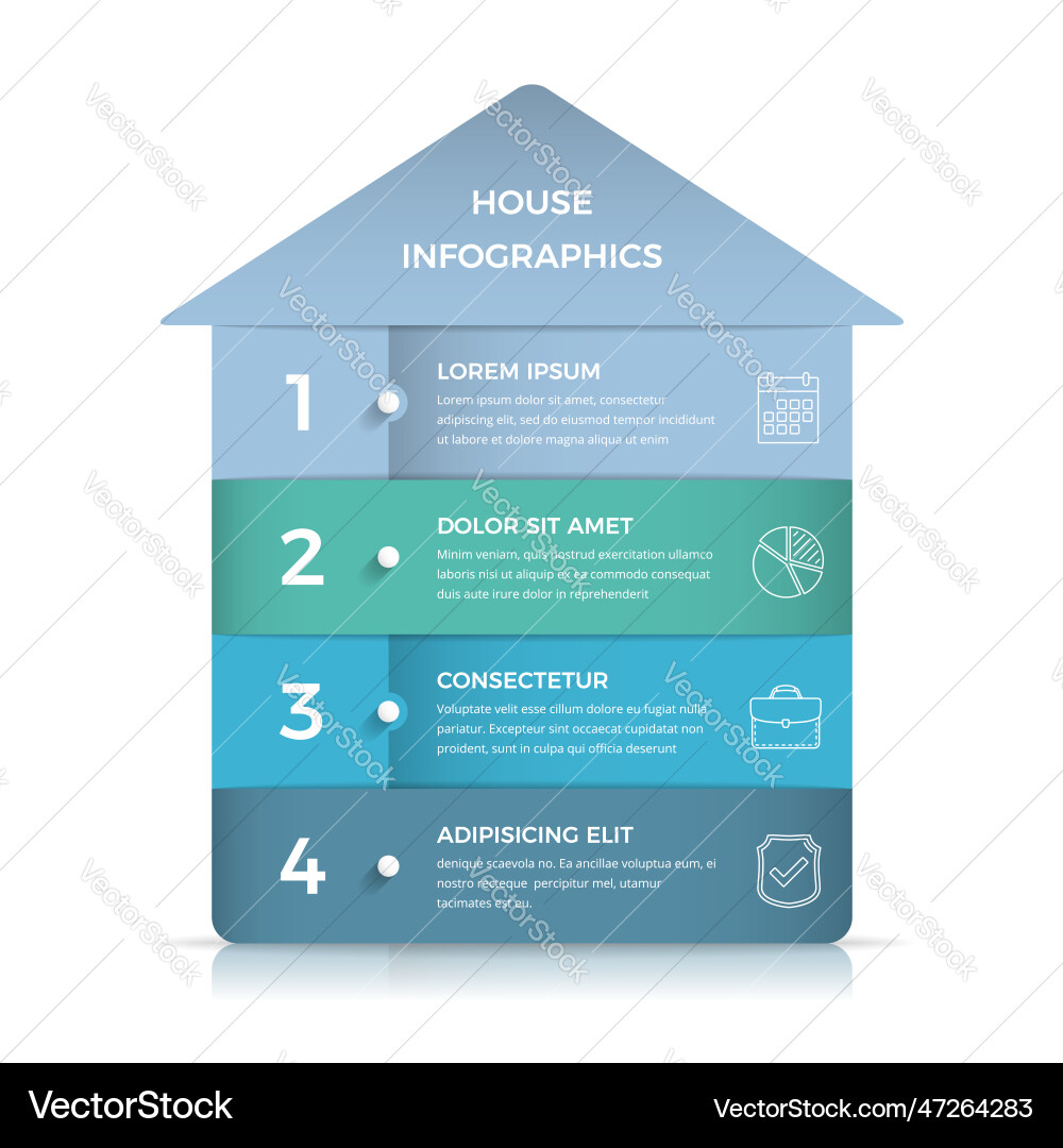 House - infographic template Royalty Free Vector Image