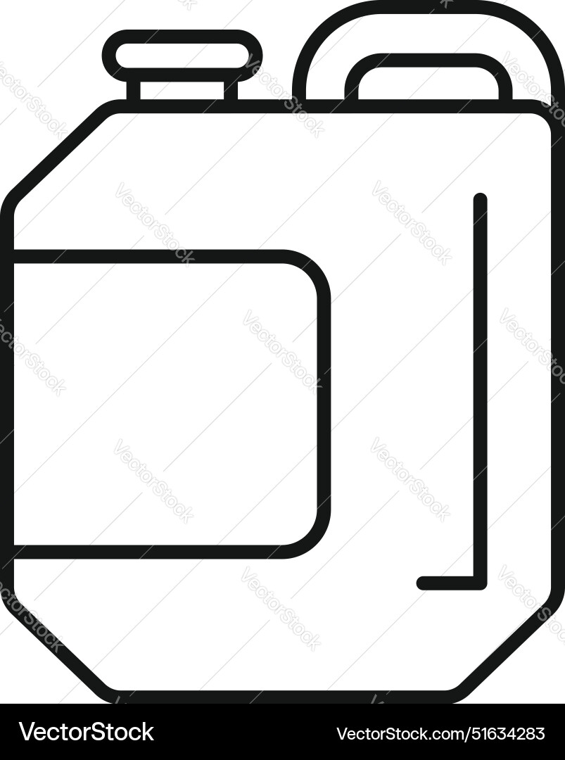 Plastic canister holding liquid chemical substance