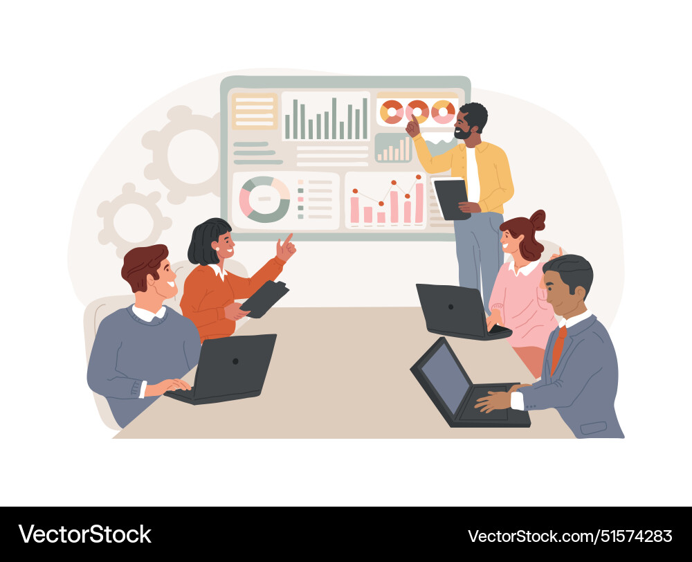 Project management isolated concept Royalty Free Vector