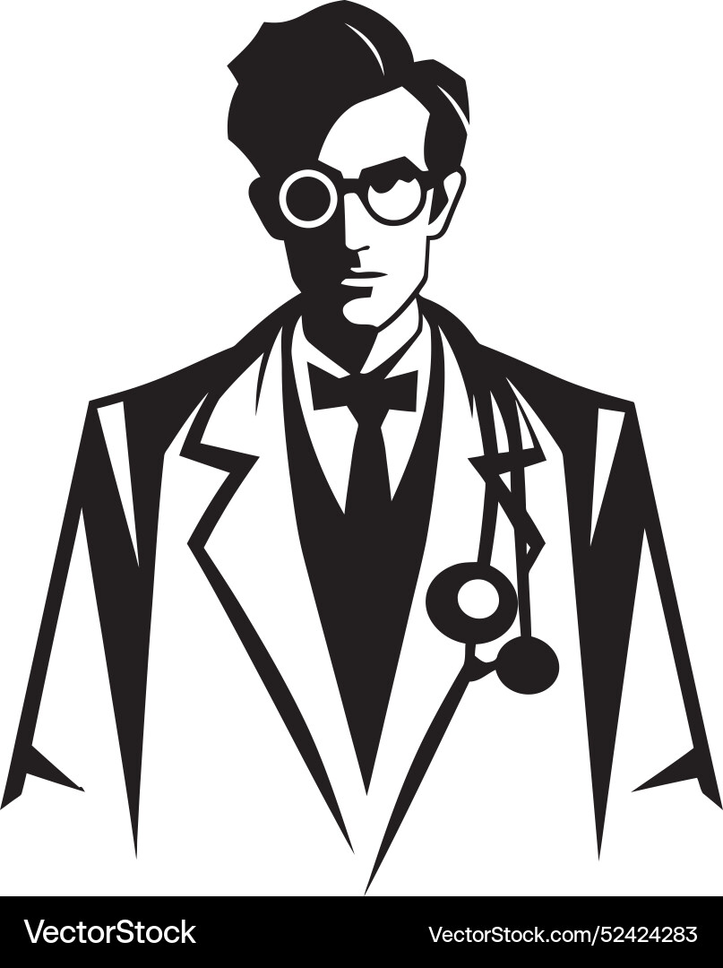 Sketches of service depicting doctors through Vector Image