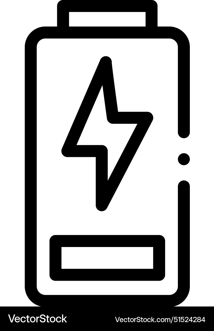 Battery icon thin linear style design isolated Vector Image