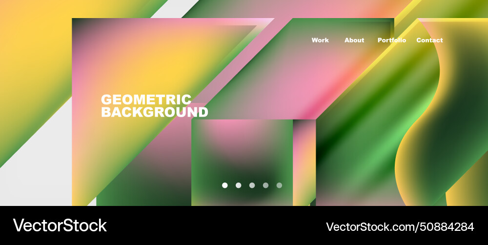 Colorful gradients with abstract geometric shapes Vector Image