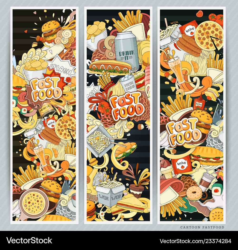 Fast food Royalty Free Vector Image - VectorStock