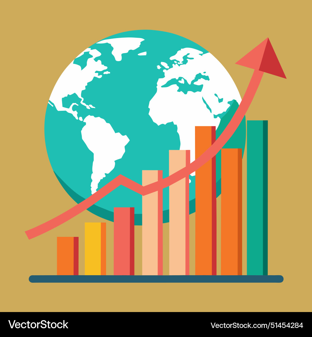 Gdp Growth Royalty Free Vector Image Vectorstock
