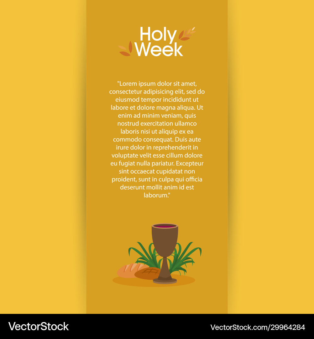 Holy week card Royalty Free Vector Image - VectorStock
