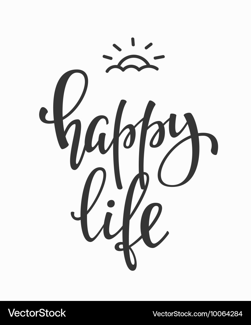 Joyful Life Typography Royalty Free Vector Image