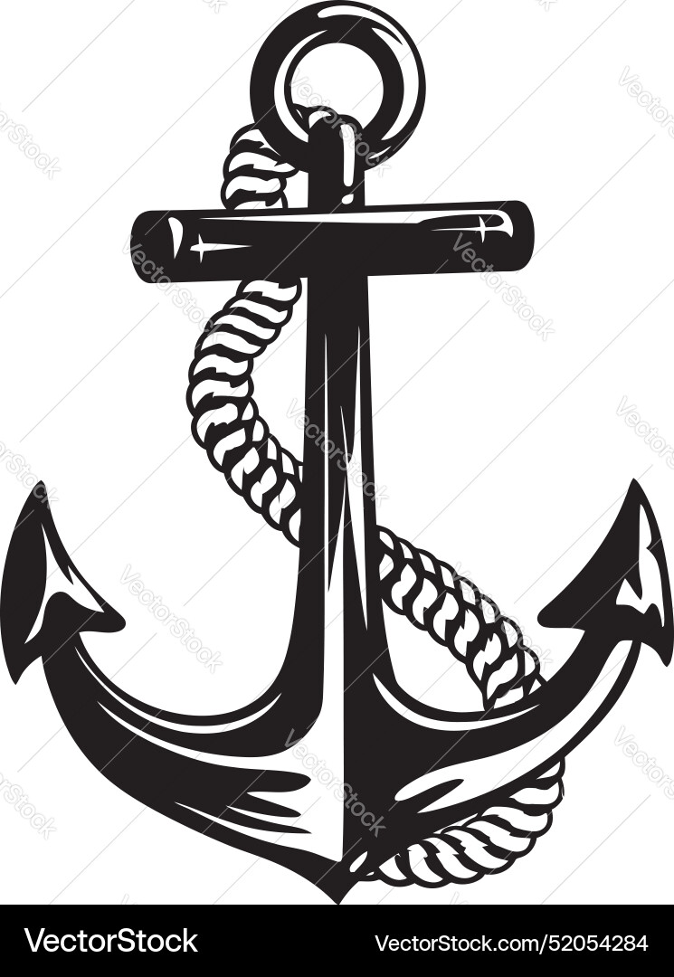 Nautical navigator badge anchor rope graphic Vector Image Nautical navigator badge anchor rope graphic Vector Image