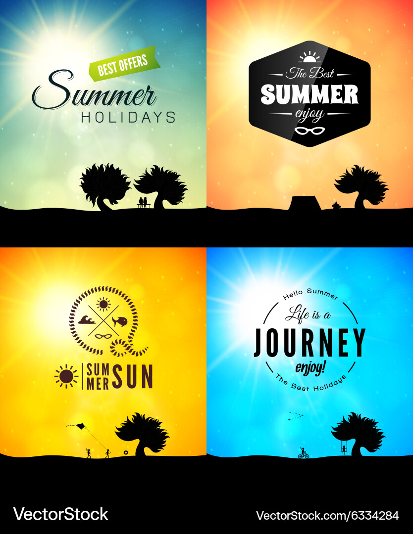 Poster summer theme healthy life style Royalty Free Vector