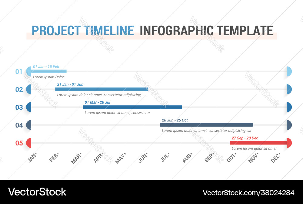 Project timeline Royalty Free Vector Image - VectorStock