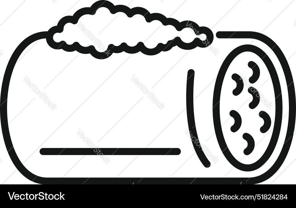 Simple line icon representing a burrito popular Vector Image