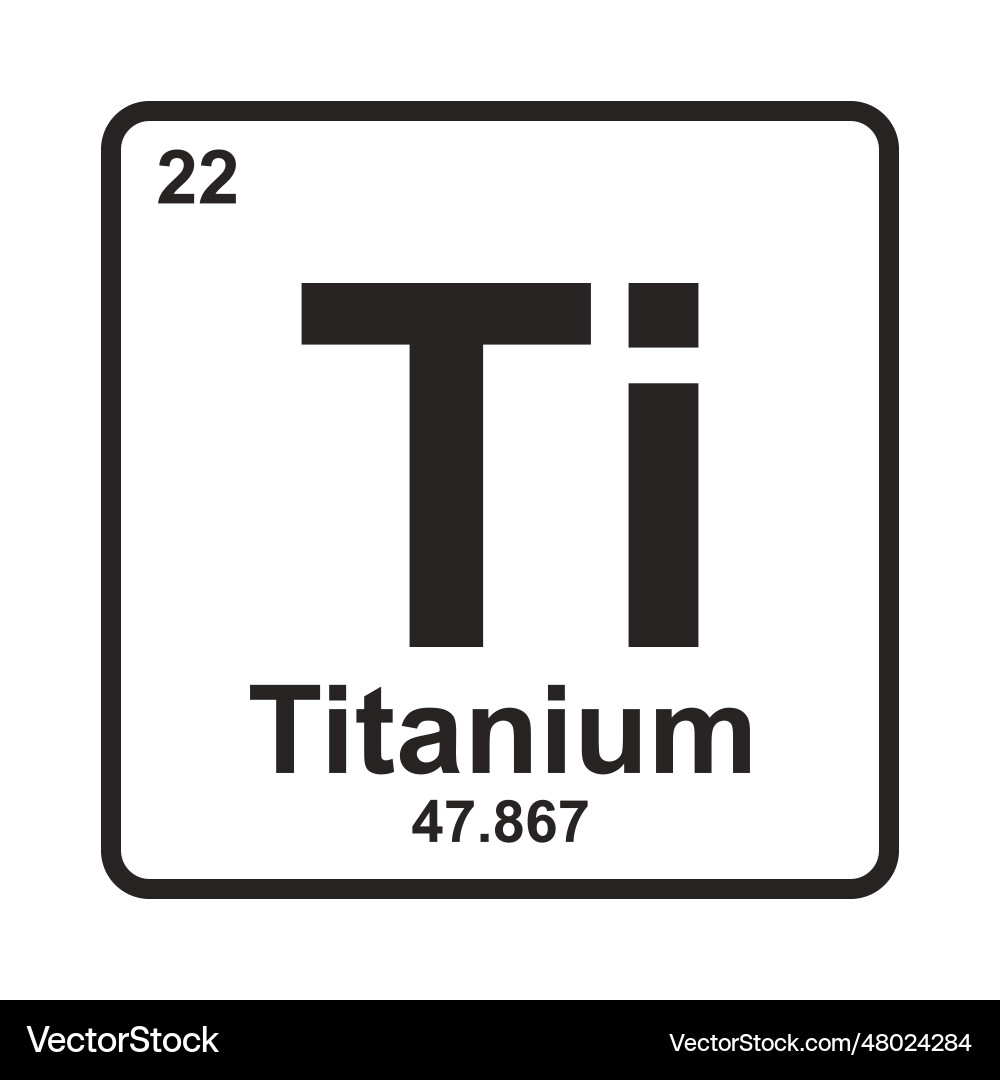 Titanium element icon Royalty Free Vector Image