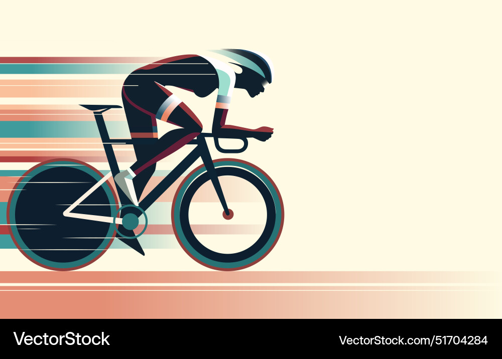 Triathlon competition women cycling Royalty Free Vector