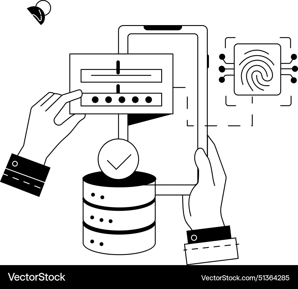 Biometric access Royalty Free Vector Image - VectorStock