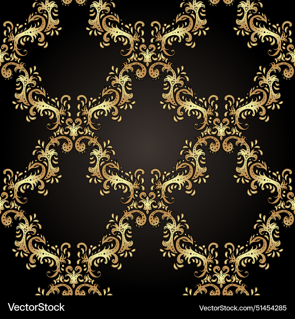 Damask seamless floral Royalty Free Vector Image
