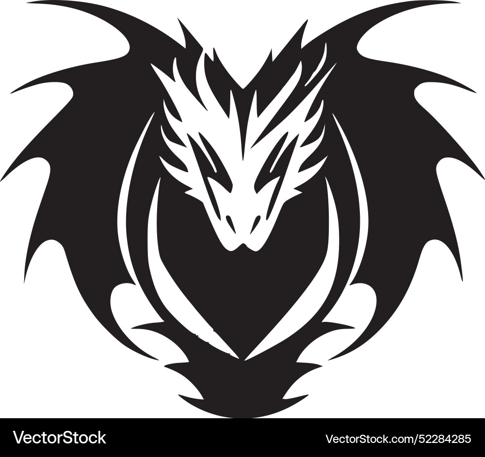 Dragon - minimalist and simple silhouette Vector Image