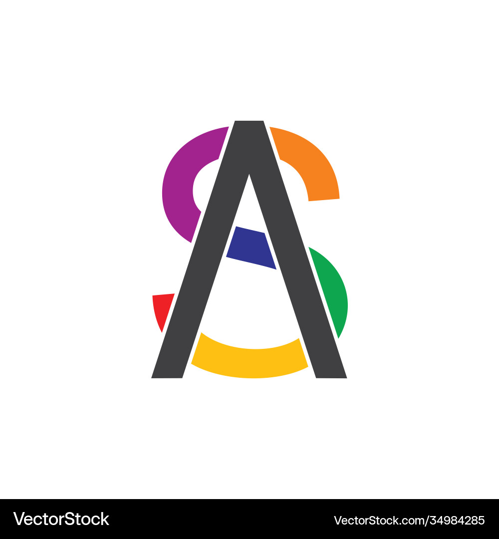 Letter sa colorful logo Royalty Free Vector Image