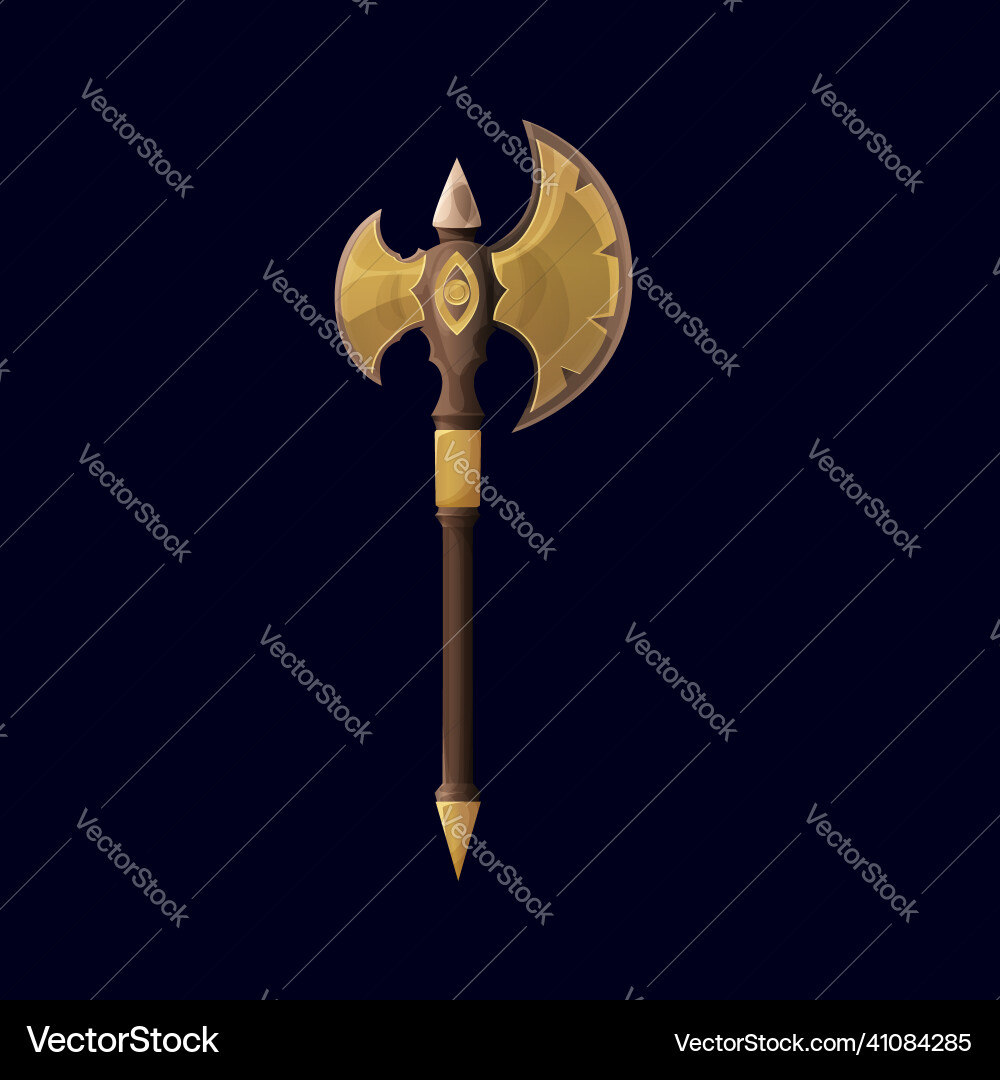 Magical nordic battle axe skyrim weapon battleaxe Vector Image