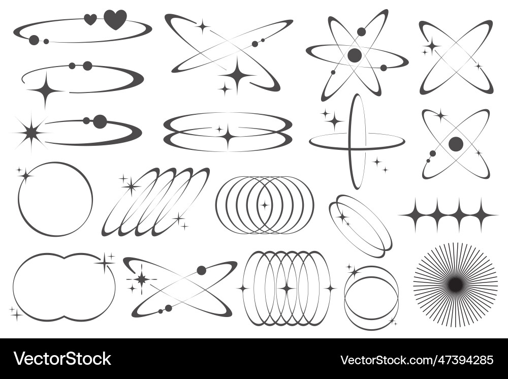Minimalist Celestial Shapes Royalty Free Vector Image