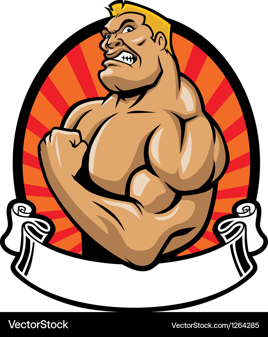 Muscle bodybuilder Royalty Free Vector Image - VectorStock