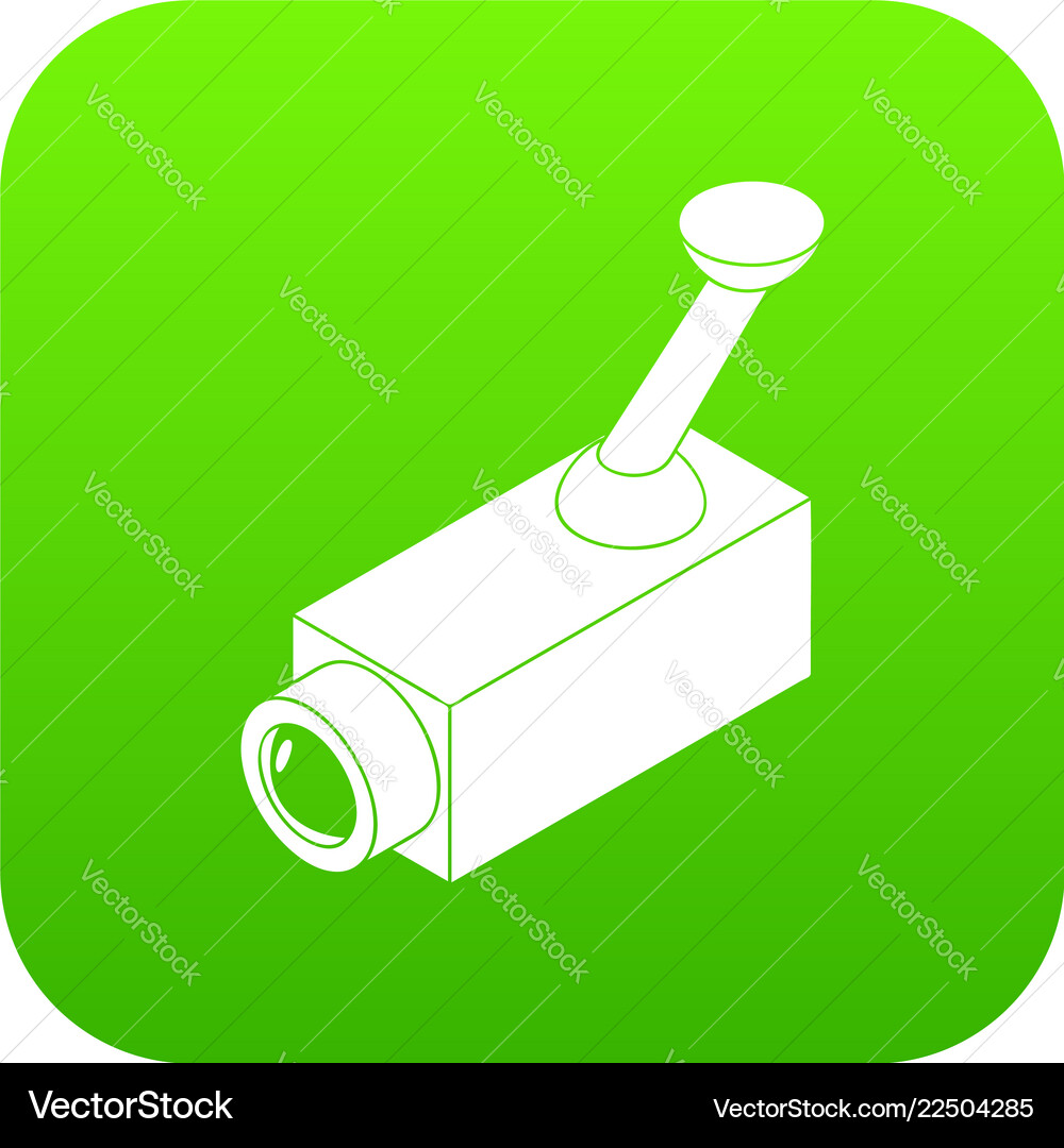 Security camera icon green Royalty Free Vector Image