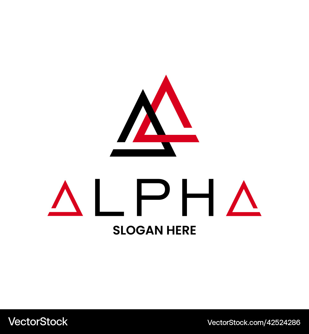 Alpha Logo - Modern A Emblem Royalty Free Vector Image