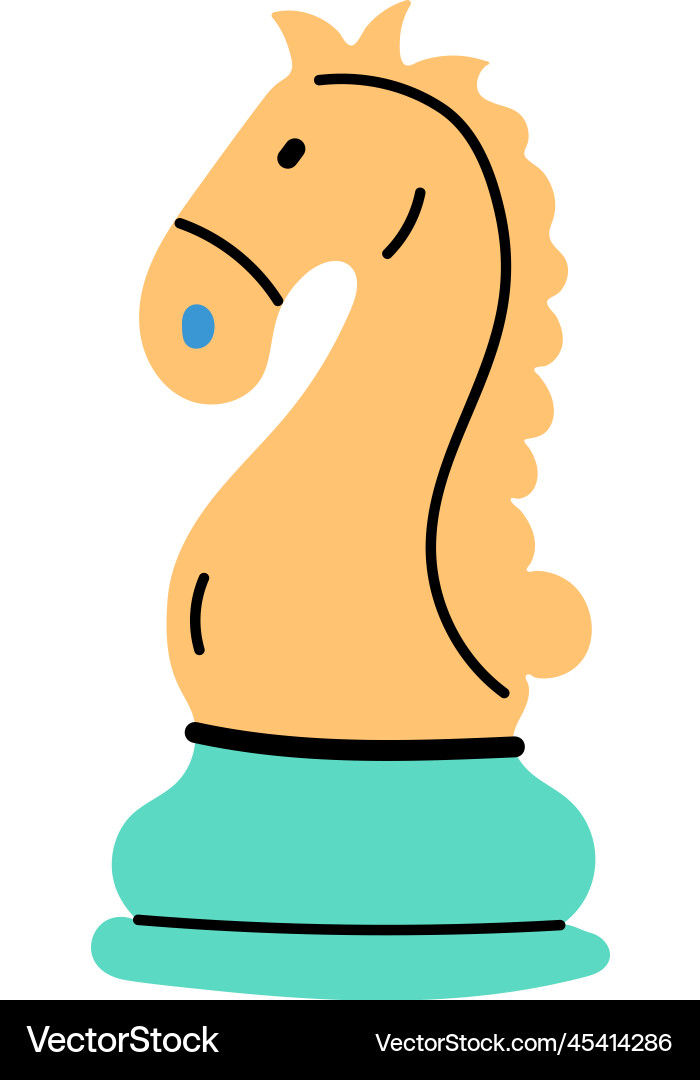 Chess knight Royalty Free Vector Image - VectorStock