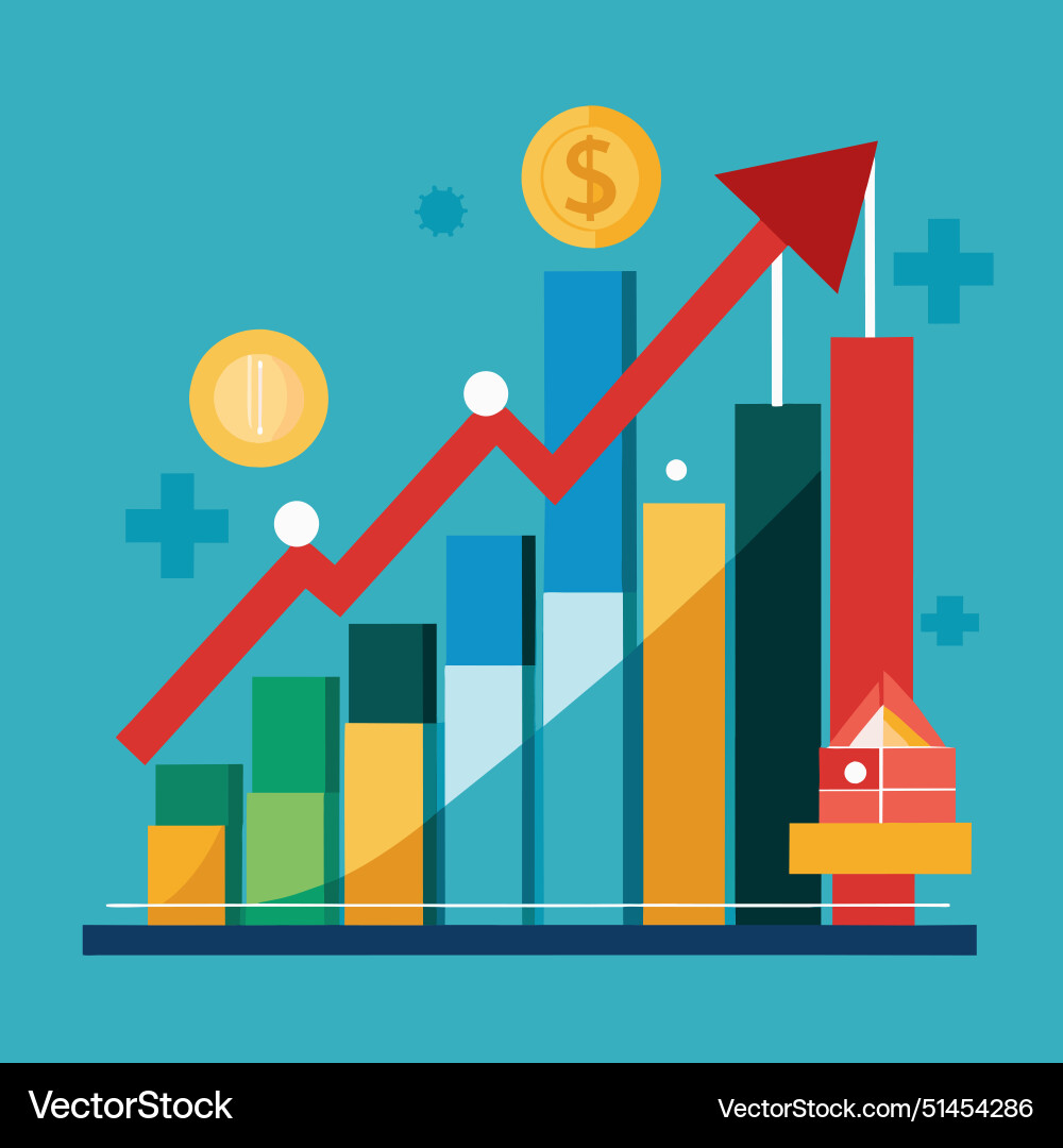 Gdp growth Royalty Free Vector Image - VectorStock