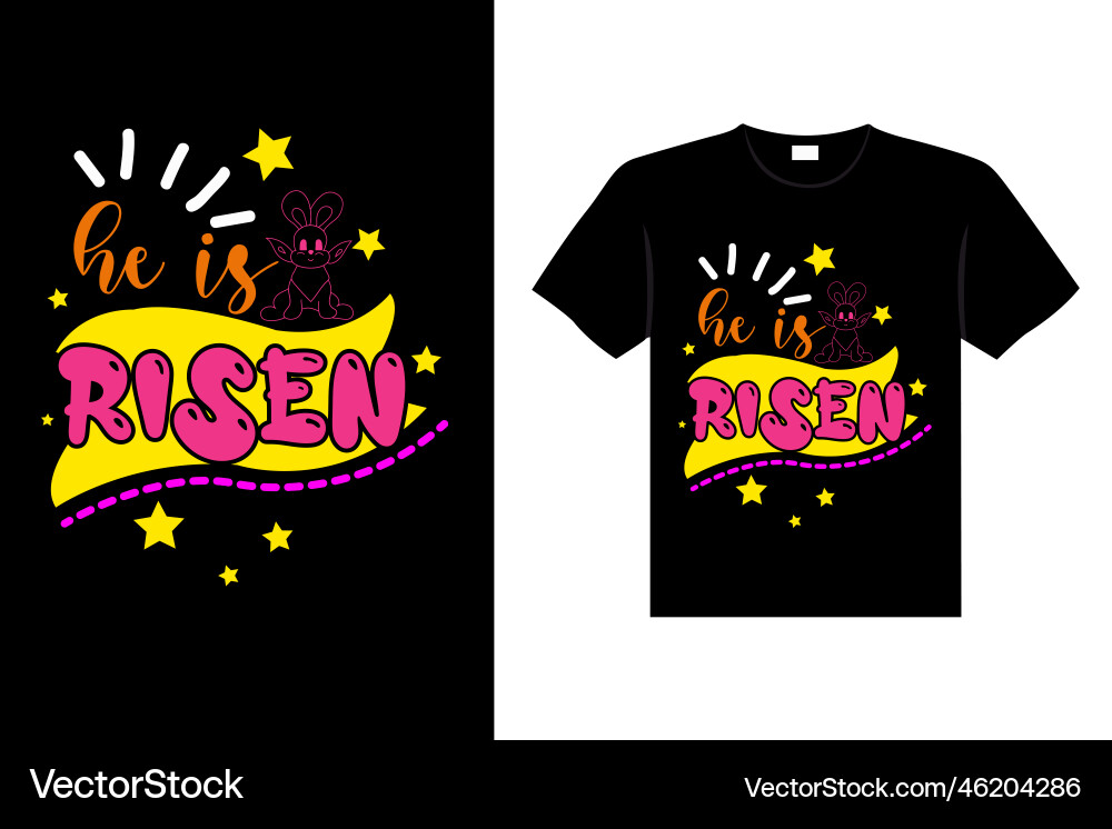 He is risen Royalty Free Vector Image - VectorStock