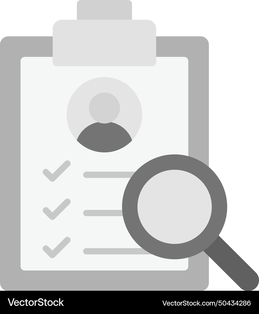 Job analysis icon image Royalty Free Vector Image