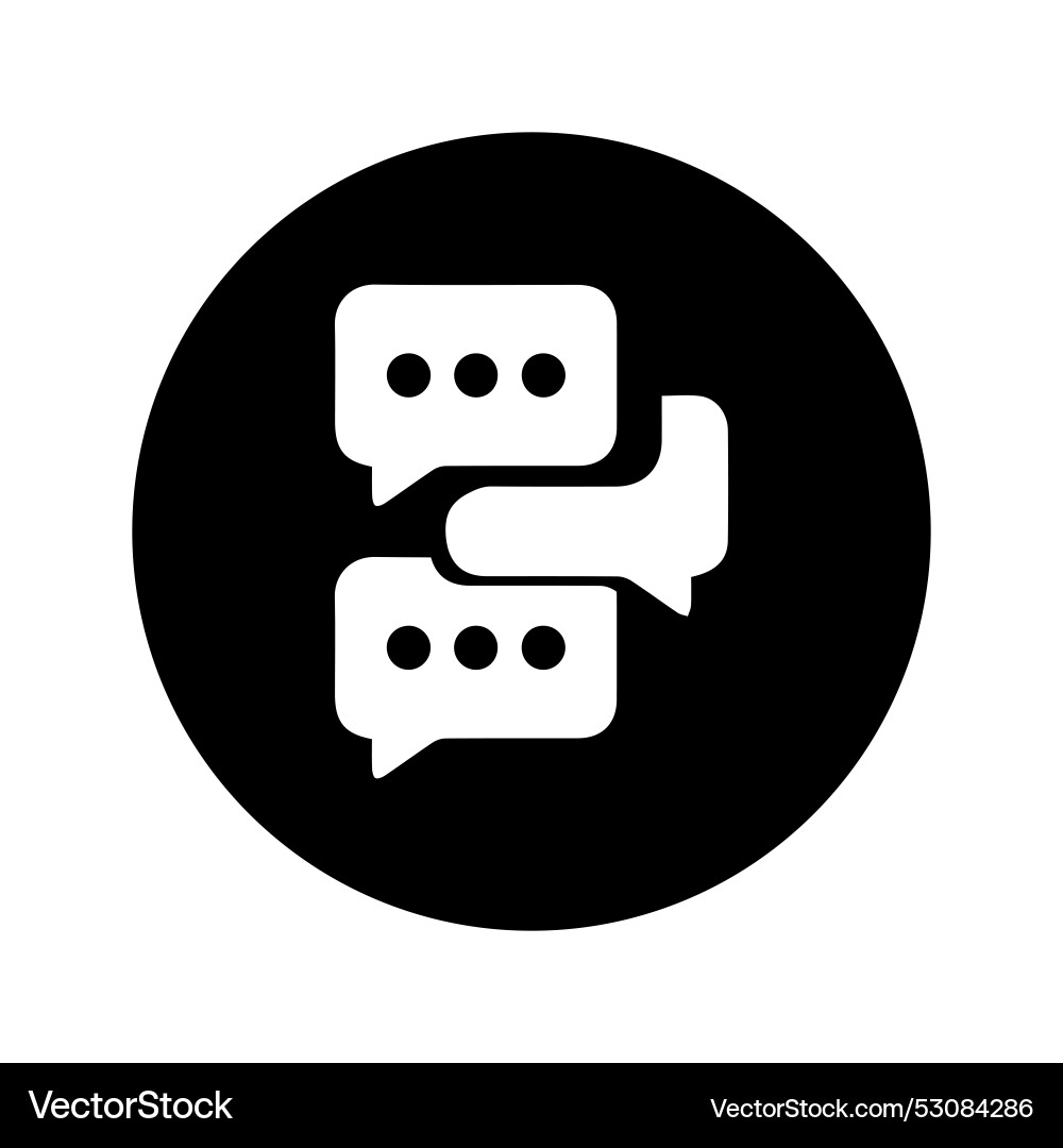 Message icon set chat sign collection forum Vector Image