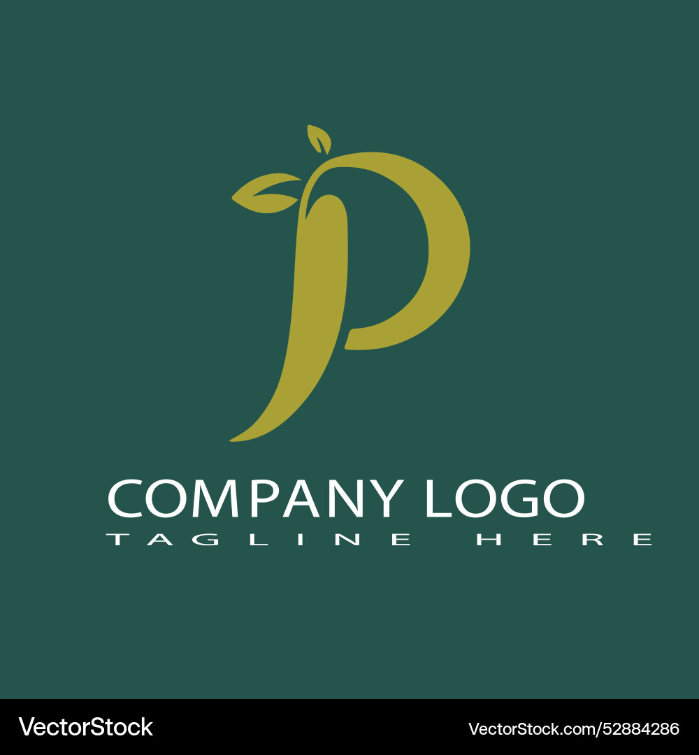 P company logo Royalty Free Vector Image - VectorStock