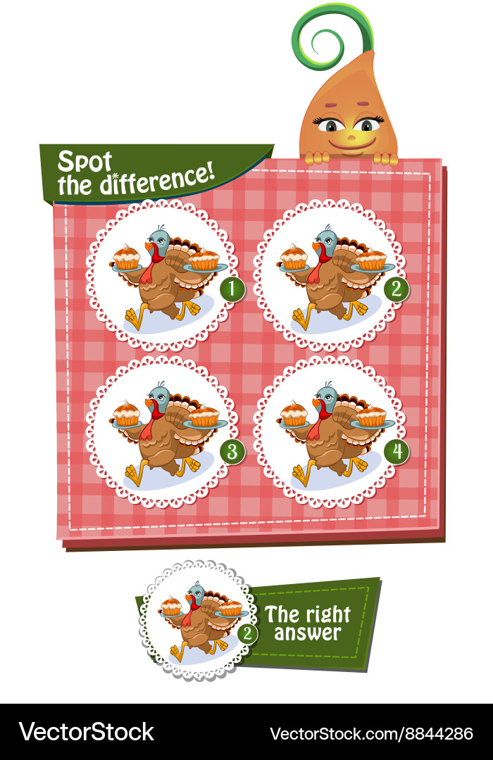 Spot the difference Royalty Free Vector Image - VectorStock