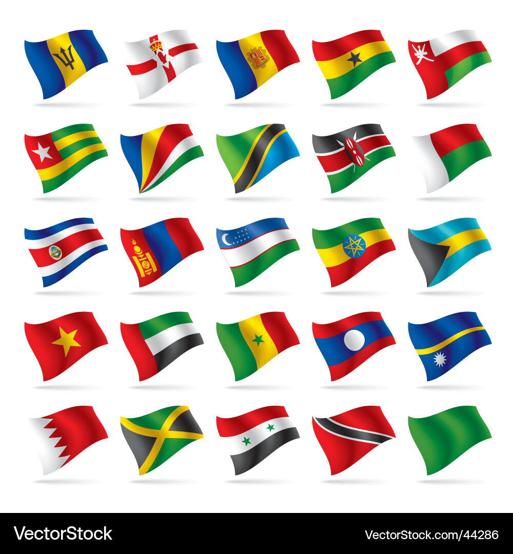 World Flags Collection Royalty Free Vector Image