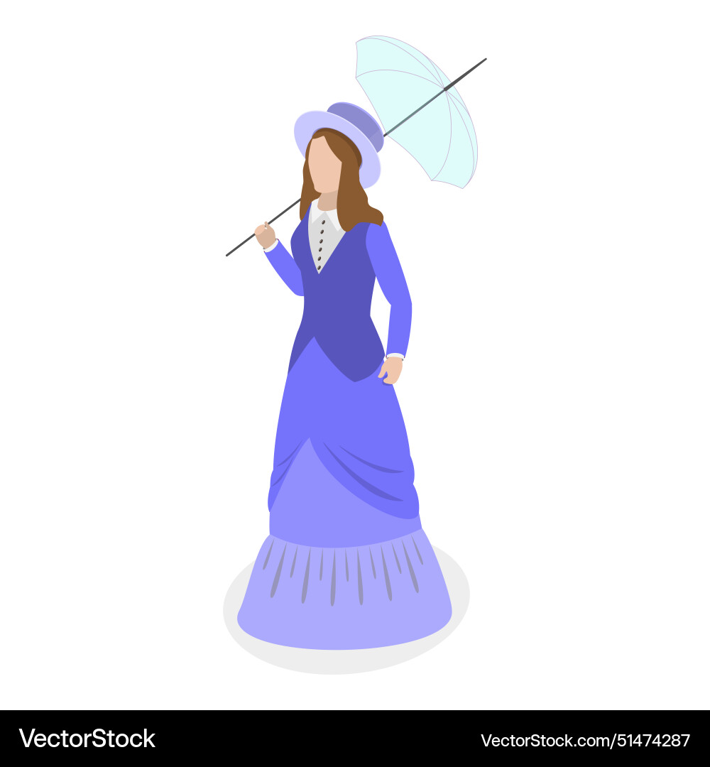 3d isometric flat set of british people Royalty Free Vector