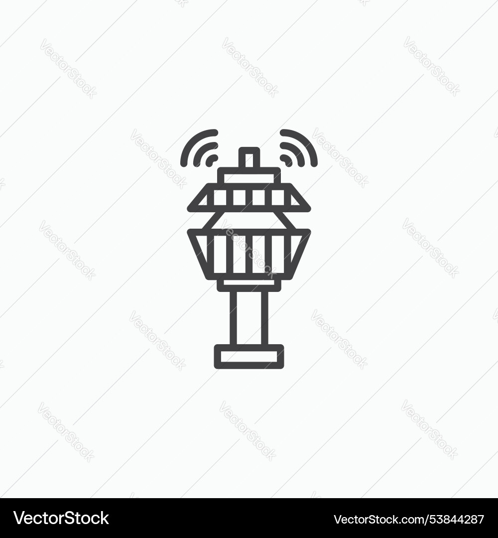Control tower icon set Royalty Free Vector Image