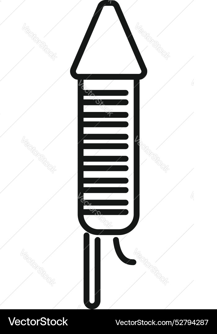 Firework rocket pointing up celebrating holiday Vector Image