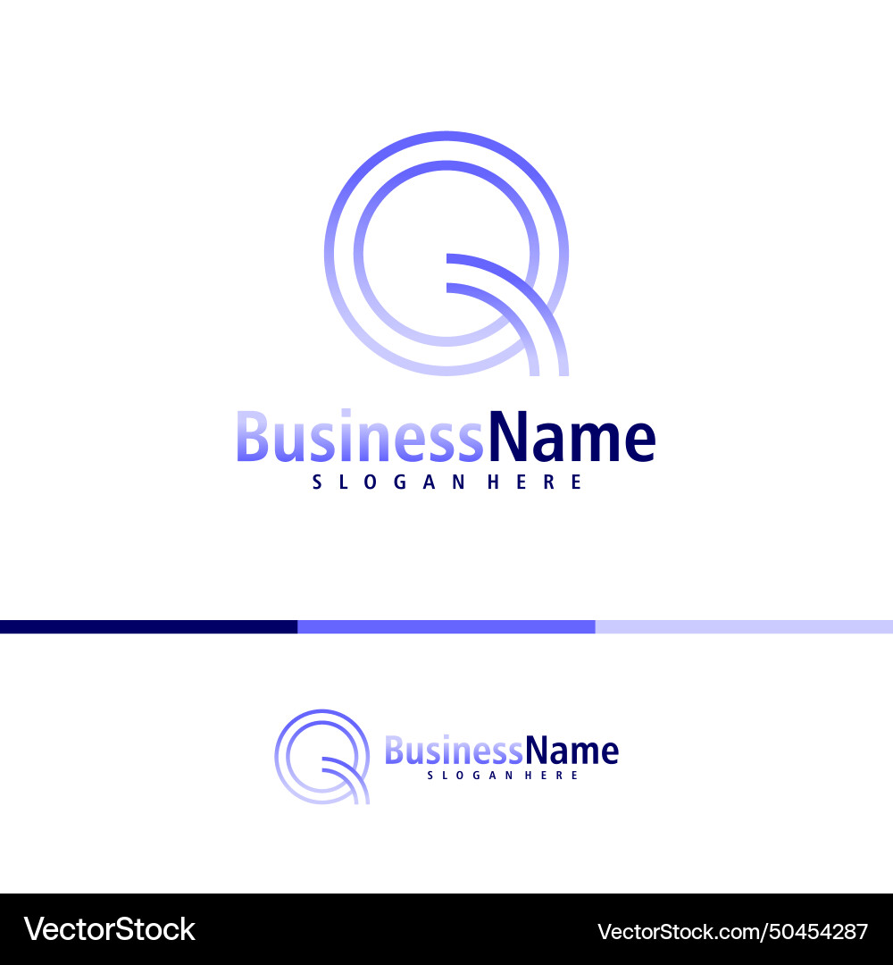 Letter q logo design creative initial Royalty Free Vector