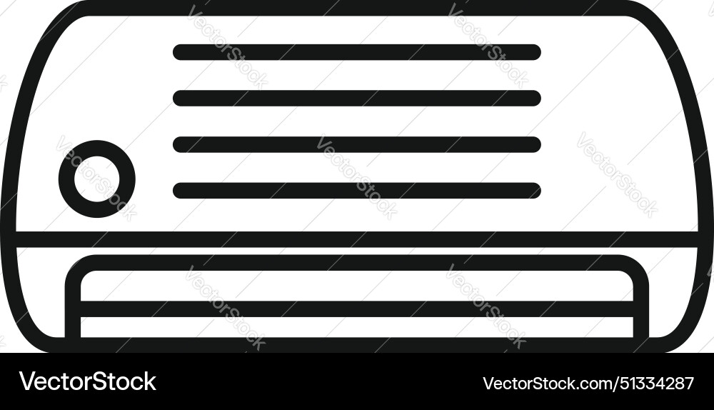 Line art air conditioning unit icon Royalty Free Vector