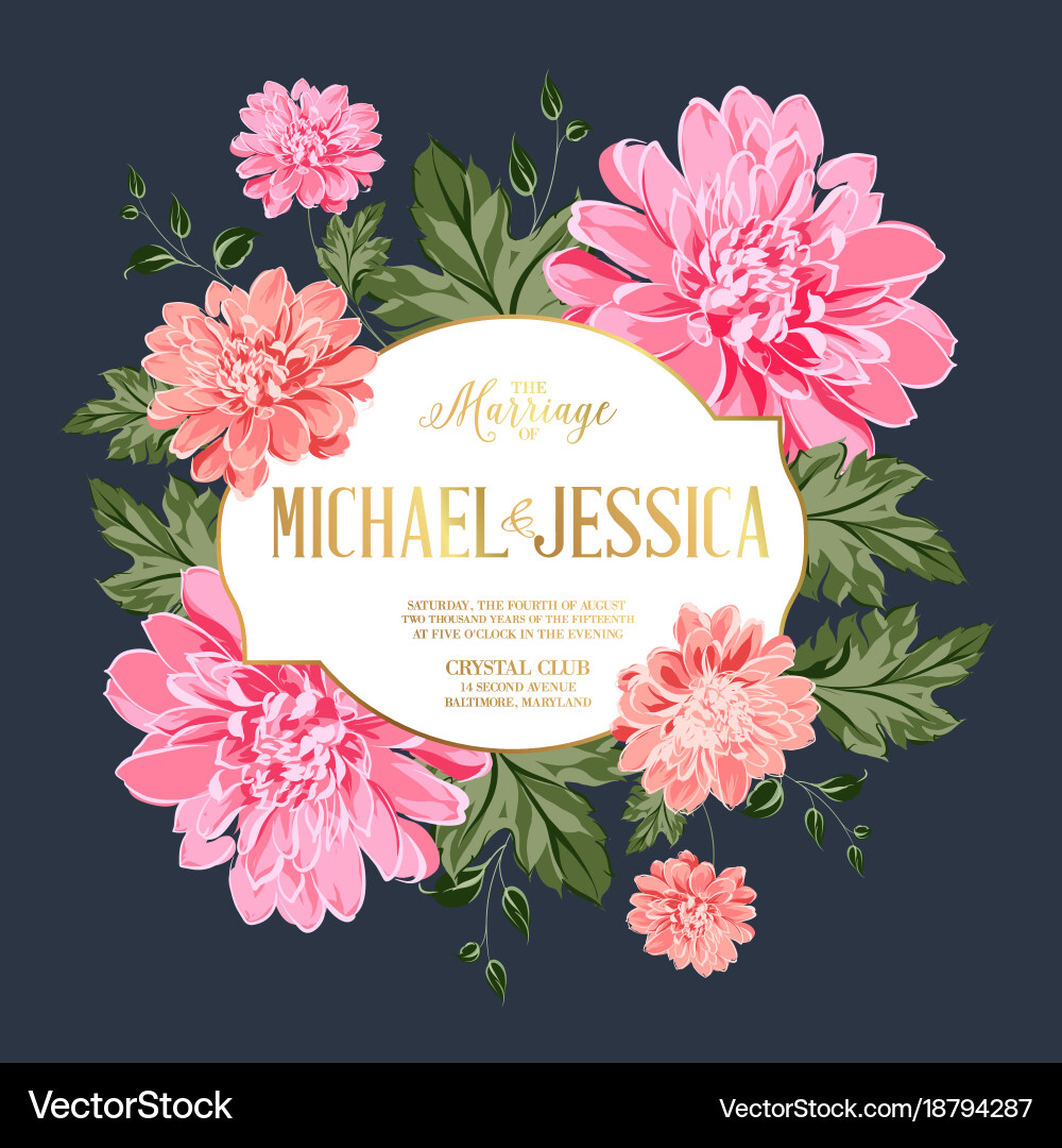 Marriage invitation card Royalty Free Vector Image