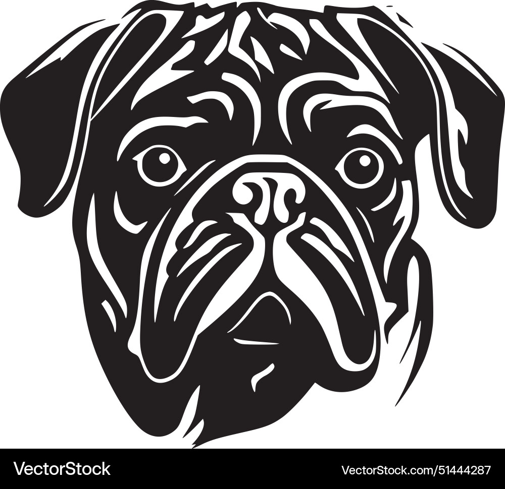Pug - high quality logo ideal for t-shirt Vector Image