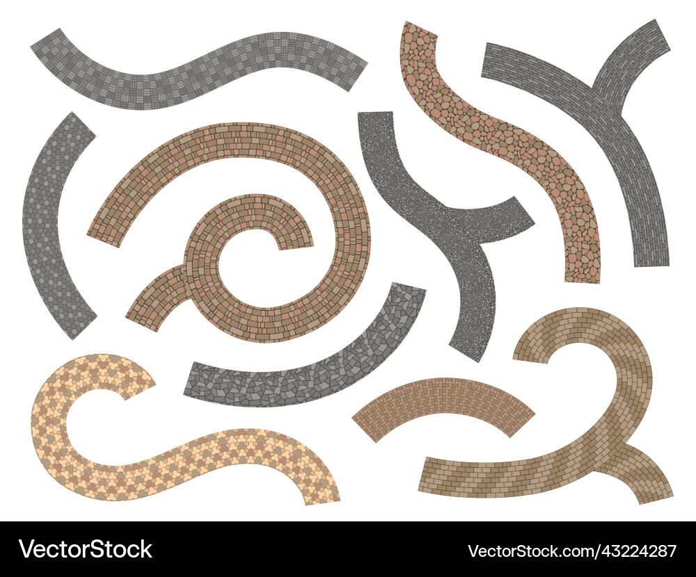 Stone Pavement Path Royalty Free Vector Image - VectorStock