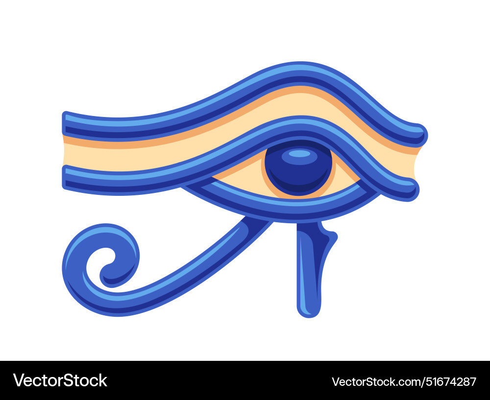 Vibrant stylized eye of horus an ancient Vector Image