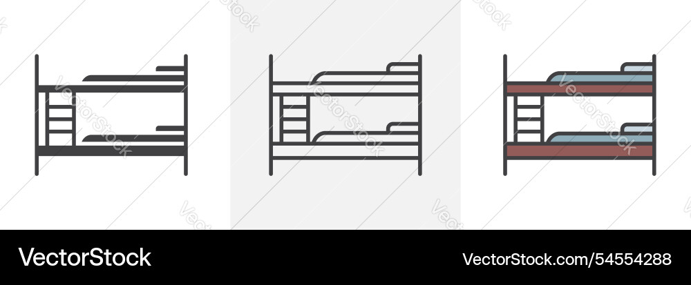 Bunk bed icon Royalty Free Vector Image - VectorStock
