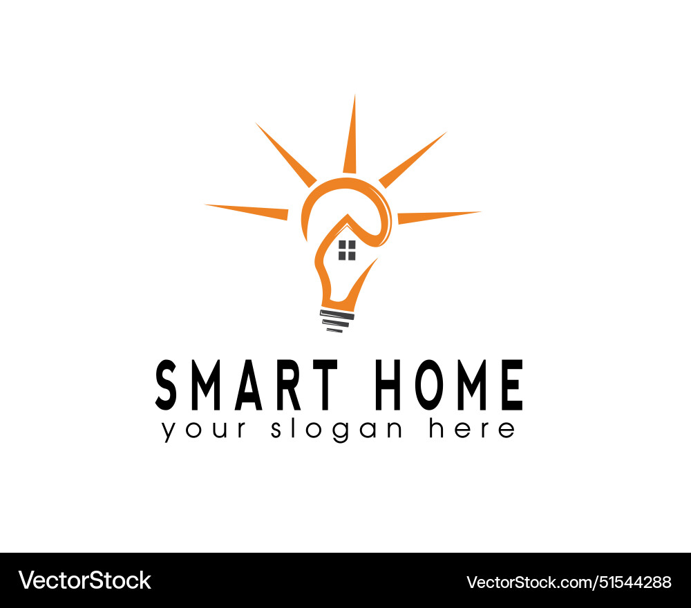 Creative smart home logo Royalty Free Vector Image