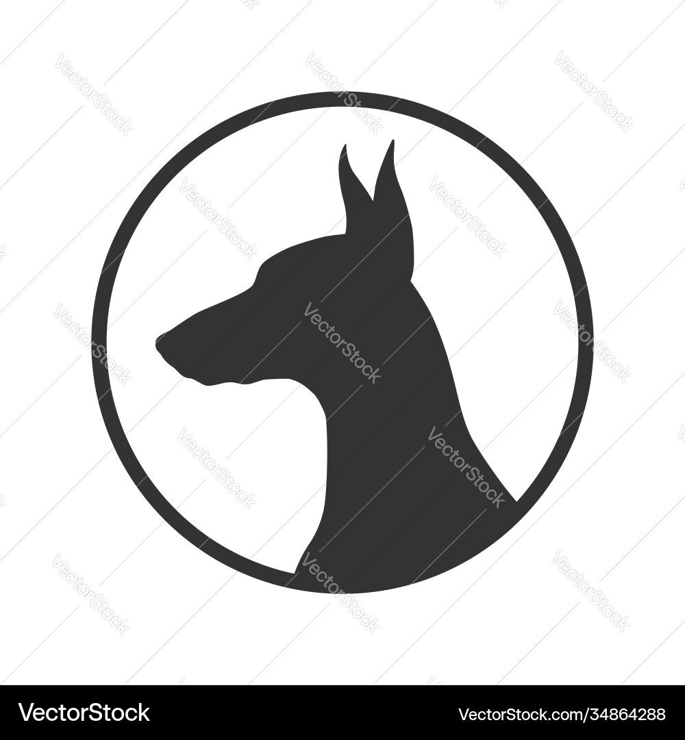 Doberman Dog Icon Royalty Free Vector Image - VectorStock