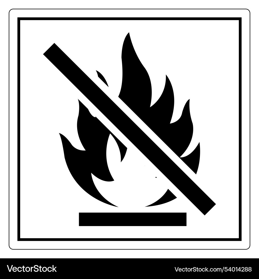No flame symbol for fire safety regulations Vector Image