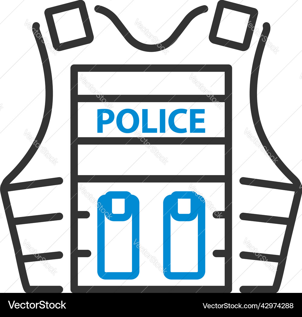 Police vest icon Royalty Free Vector Image - VectorStock