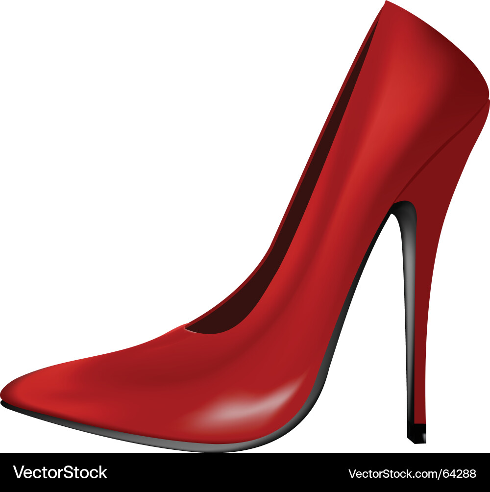 Red shoe Royalty Free Vector Image - VectorStock