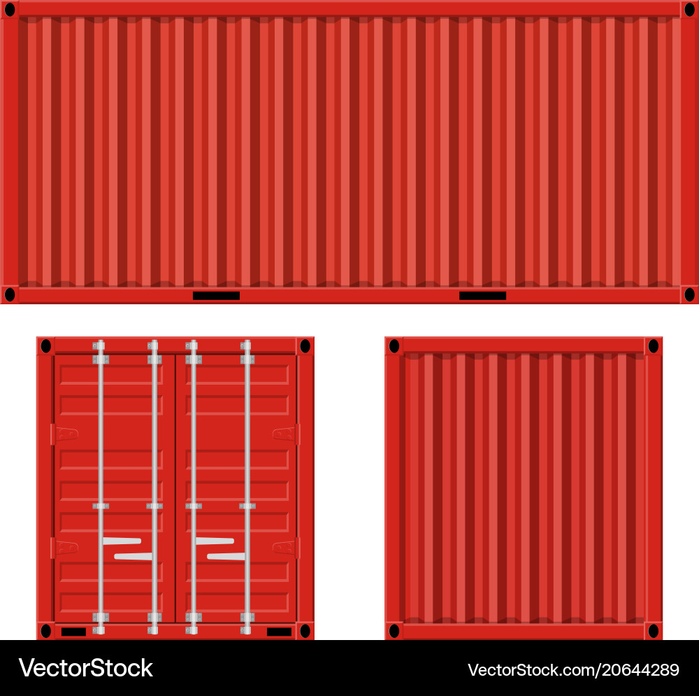 Cargo container for shipping Royalty Free Vector Image